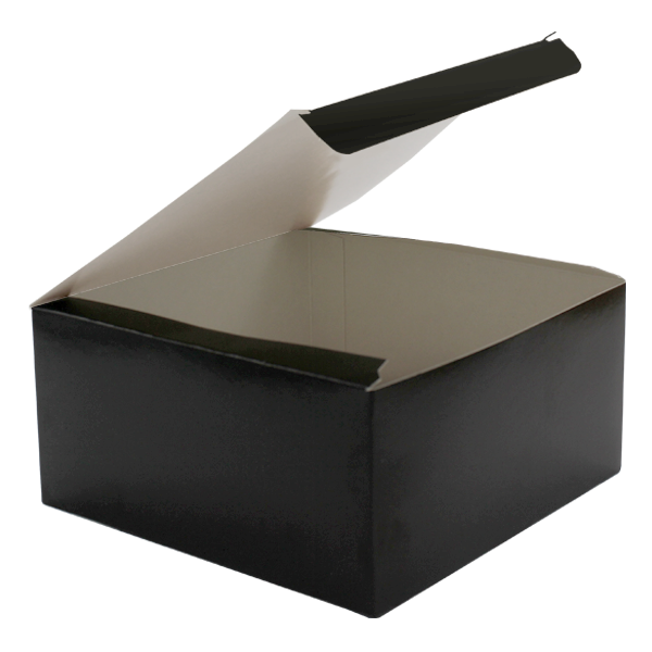 Black Food Boxes With Hinged Lid – Paper Cups Direct